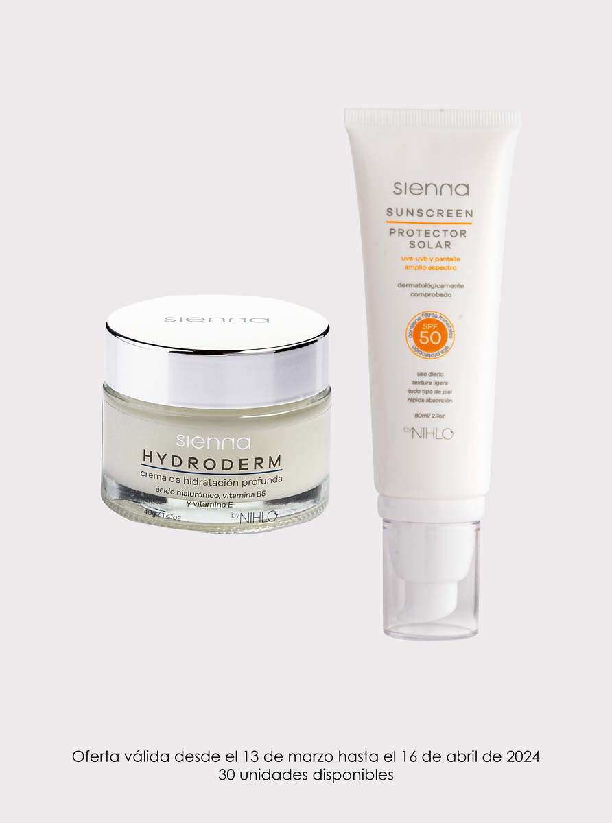 Kit Papá Hidratación total | Hydroderm + Protector Solar SPF +50– Nihlo